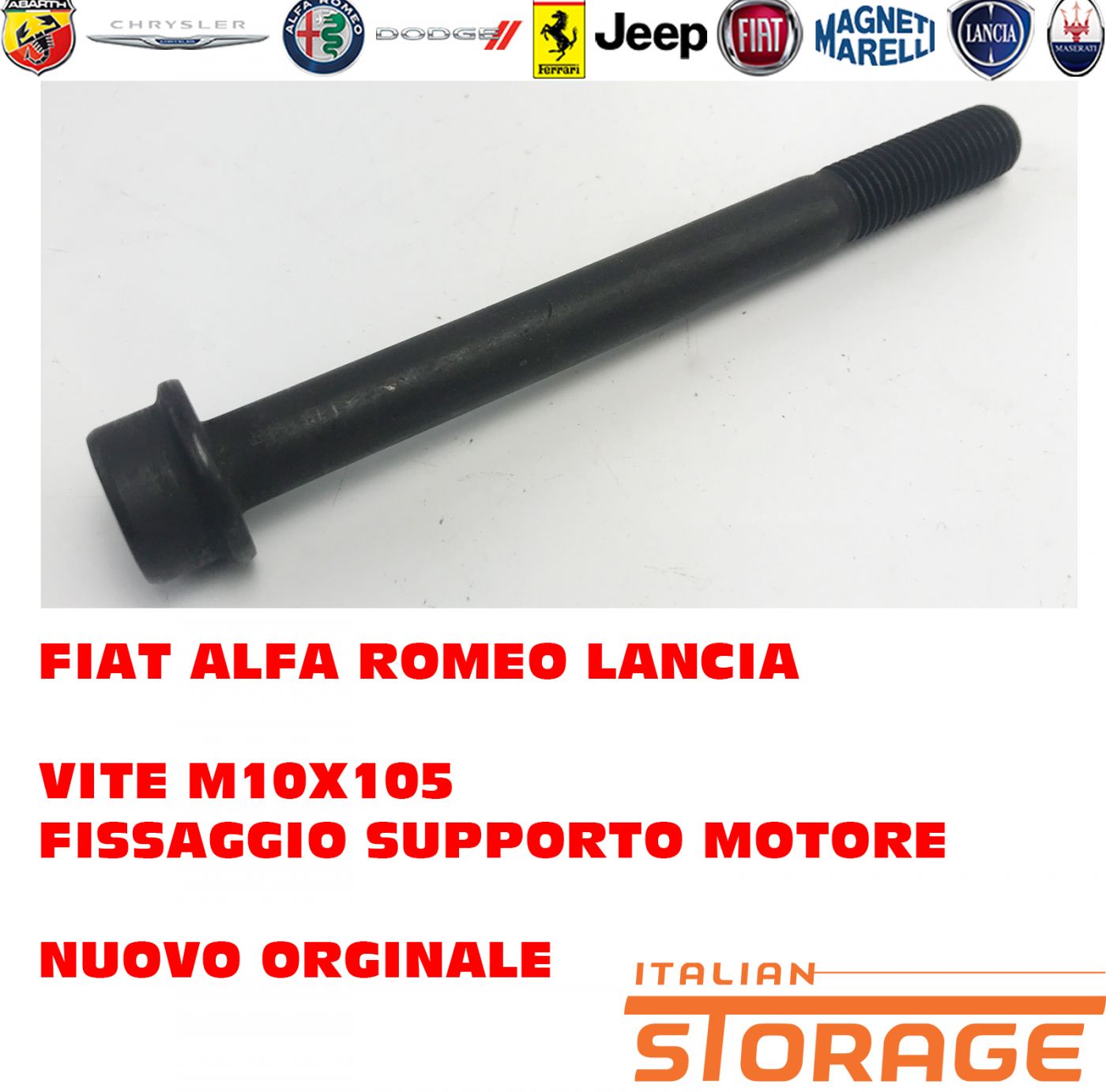 7769691 60811642, Fiat Alfa Romeo Lancia Vite M10x105 Fissaggio ...
