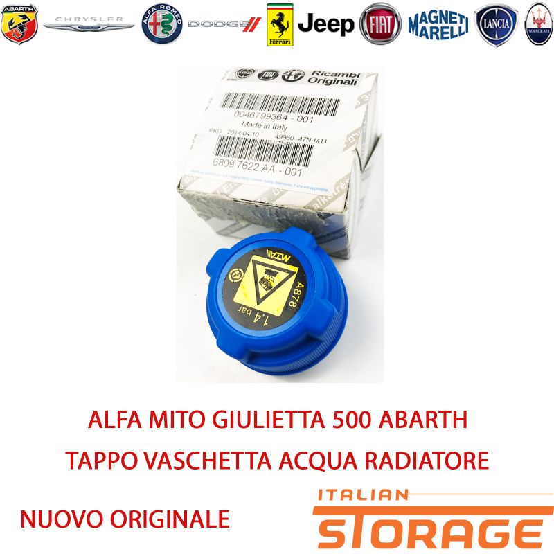 46799364, Alfa Mito Giulietta 500 Abarth Tappo Vaschetta Acqua ...
