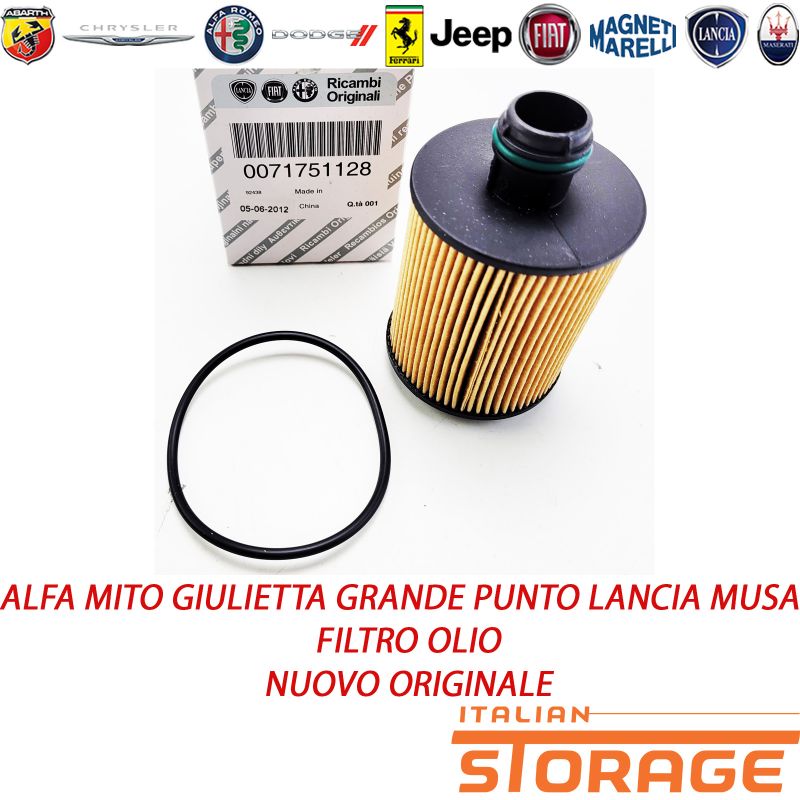 71751128, Alfa Mito Giulietta Grande Punto Lancia Musa Filtro Olio ...
