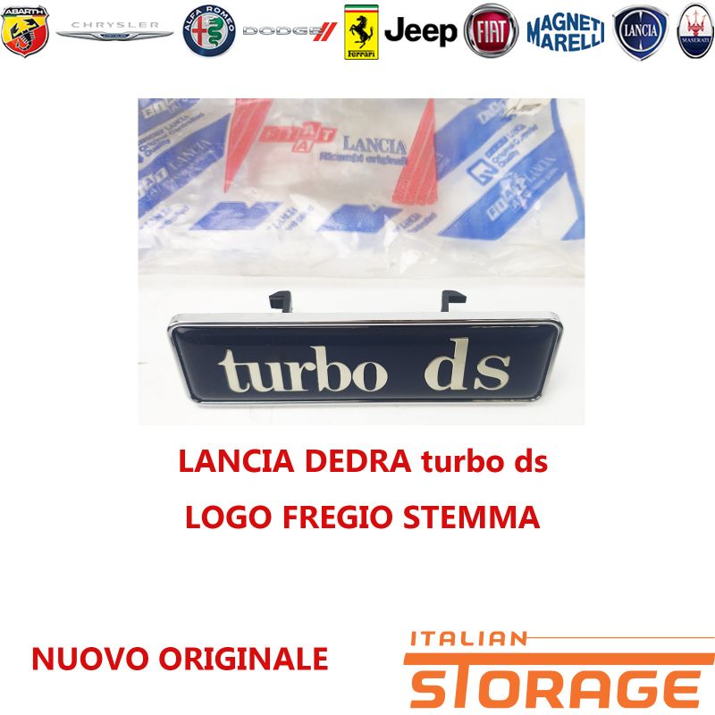82486361, Lancia Dedra Turbo Ds Logo Fregio Stemma Nuovo Originale 82486361