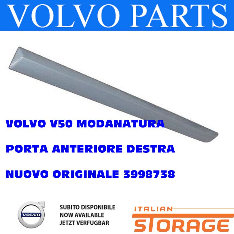 39987038, Volvo V50 Modanatura Porta Anteriore Destra Nuovo Originale ...