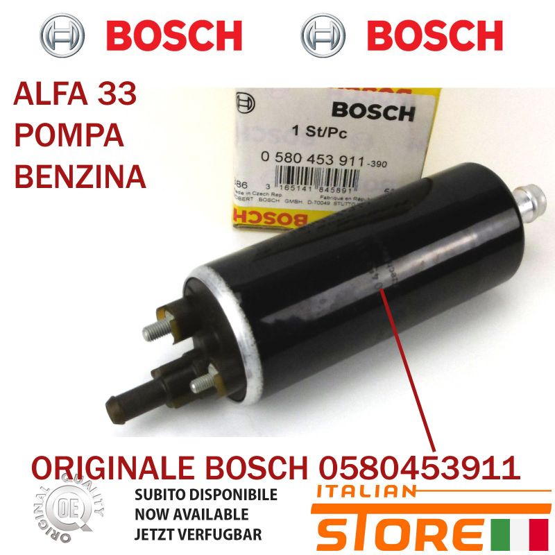 60537611 0580453911, Alfa 33 Pompa Benzina Originale Bosch 60537611 ...