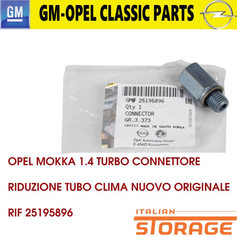 25195896, Opel Mokka 1.4 Turbo Connettore Riduzione Tubo Clima Nuovo ...