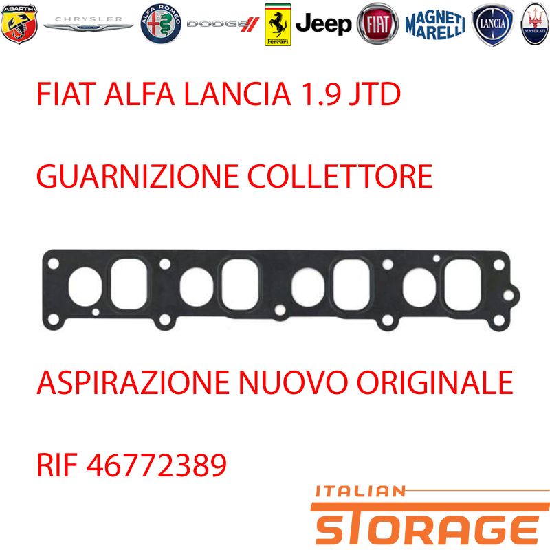 46772389, Fiat Alfa Lancia 1.9 Jtd Guarnizione Collettore Aspirazione ...