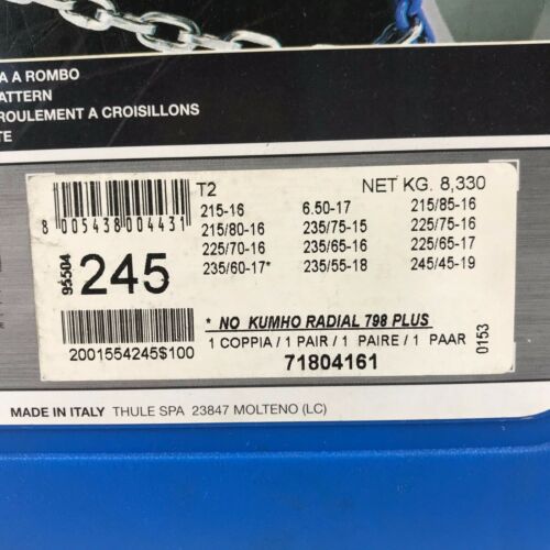 71804161, Fiat Professional Catene Neve Konig T2 245 16mm Veicoli ...